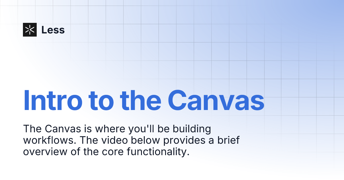 Intro to the Canvas | Less