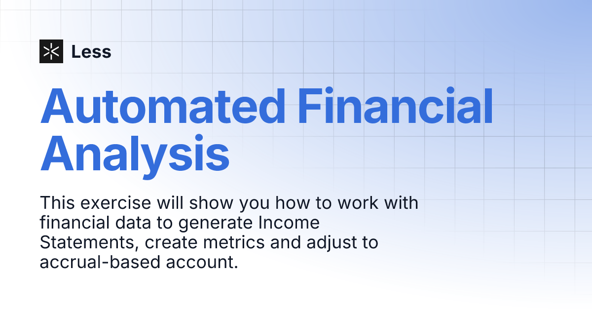 Automated Financial Analysis | Less